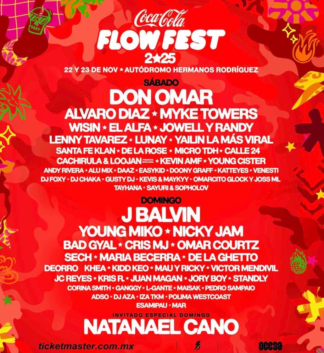 Coca Cola Flow Fest 2025 revela su cartel: Don Omar, J Balvin, Wisin, Young Miko y más ...